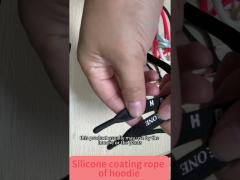 Sports Polyester Drawstring Cord Clothing Silicone Head Braided 5mm-8mm