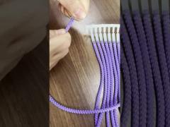 Custom Polyester Cord Round Draw Cords Hoodie String Rope Drawstring Wrapped With Rubber Head
