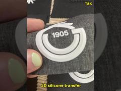 High Quality Custom Silicone Patches Printing 3D Embossed Silicone Printing Logo Heat Transfer Label