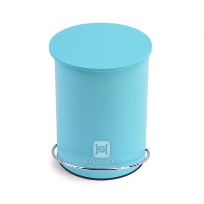 China 3 liter blue color pedal bin rubbish bin for kindergarten for sale