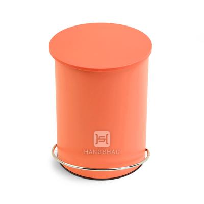 China 3 liter orange color pedal dust bin 2016 new design for sale
