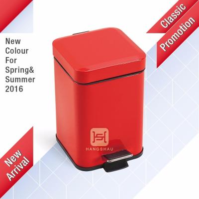 China office paper bin trash can 3L red color for sale