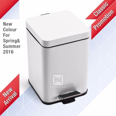China powder coating iron rubbish bin 6L for sale
