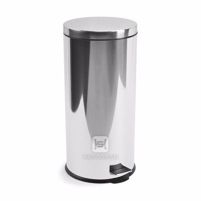 China 30L round mirror polishing food waste bin stainless steel for sale