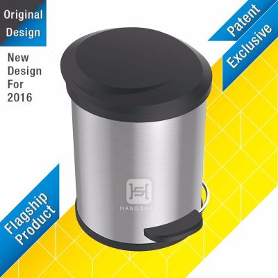 China 5 litter round dust bin with special step for sale