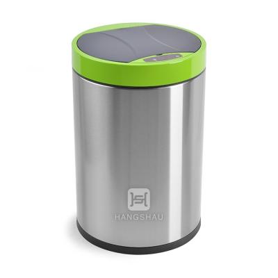 China 10L round green lid sensor sanitary bin for sale