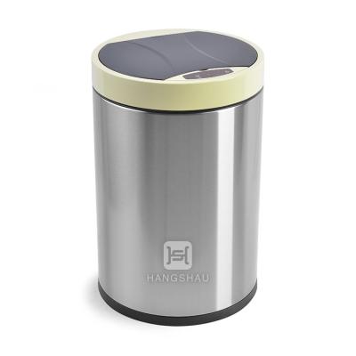 China 10L round sensor trash can with 430 stainless steel body for sale