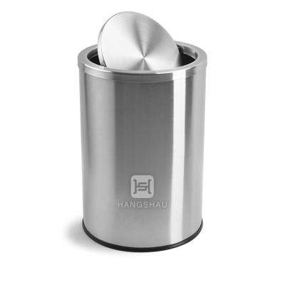 China stainless steel 18L swing lid dust bin for sale