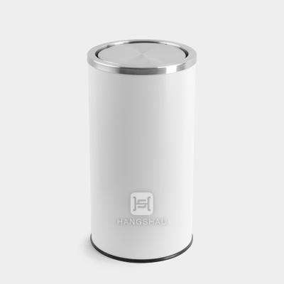 China 25L white color swing top lid dust bin for sale