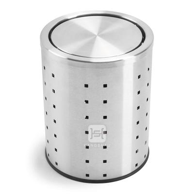 China 8L dust bin swing top lid stainless steel for sale