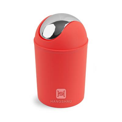 China red color 3 litter swing top mini dust bin for sale