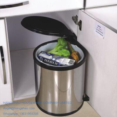 China stainless steel cabinet swing out waste bin 8L for sale