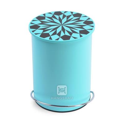 China 3 liter special design blue color dust bin waste bin for sale