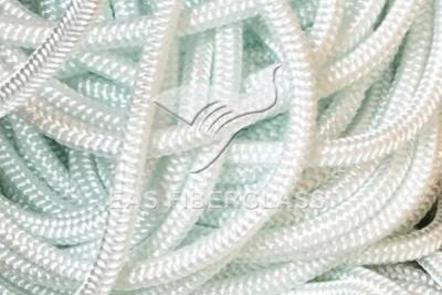 China Knitted fiberglass rope, High temperature resistance, Expansion joints customized, Heat shield prevention, Color white for sale