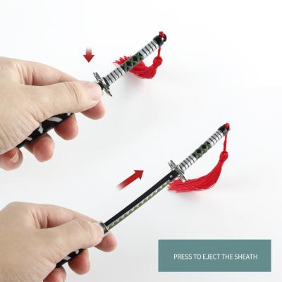 China Anime Sword Demon Slayer Shinazugawa Sanemi Nichirin Mini Katana Sleutelhanger Te koop