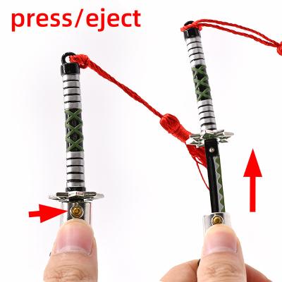中国 ABSはナイフが自動Sanemiによってが現れる日本製アニメの剣のKeychainの鬼の殺害者Shinazugawaを立てる 販売のため