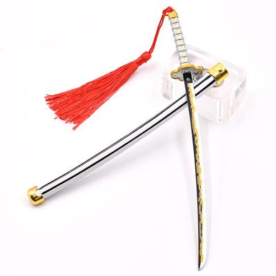 China Het nieuwe Stijlabs van de het Demonmoordenaar van Kanata Model Keychain Japanese Anime van het de Sleutelringszwaard van Agatsuma Zenitsu Metaal Katana Te koop