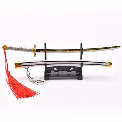 China Het nieuwe Stijlabs van de het Demonmoordenaar van Kanata Model Keychain Japanese Anime van het de Sleutelringszwaard van Agatsuma Zenitsu Metaal Katana Te koop