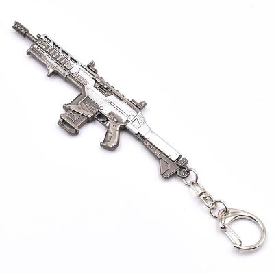 Cina Steelseries Apex Pro Mekanik Gaming Metal Gun Keychain APEX Hero Hemlock Assault Gun Model in vendita
