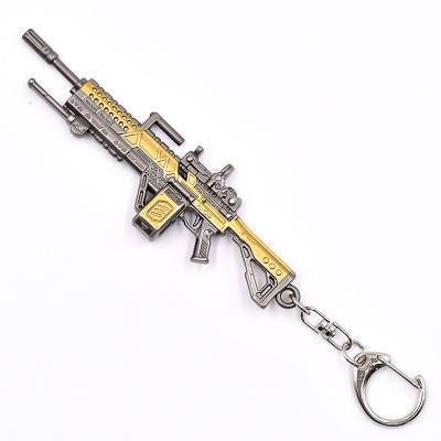 中国 11cm Metal Keychain Gun Props In The Game APEX Hero Focus Light Machine Gun Model Toy 販売のため