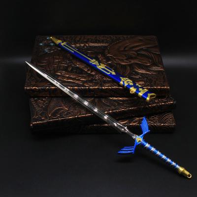 China ODM Anime Sword Keychains Model Miniature Alloy Sword With Display Stand à venda