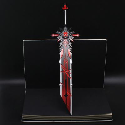 Cina Metal casting Unisex Anime Sword Keychains For Diluc Or Razor in vendita