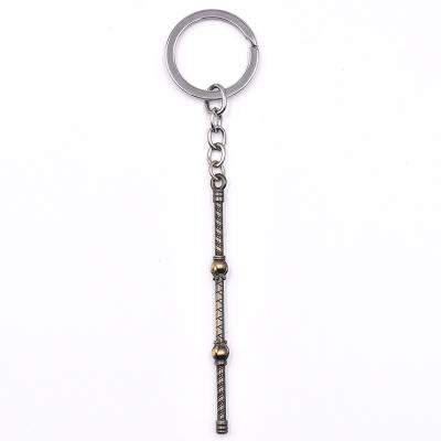 Cina JingGuBang LOL mini metal character Sunwukong sword detail restoration Key chain Backpack accessories figure props in vendita
