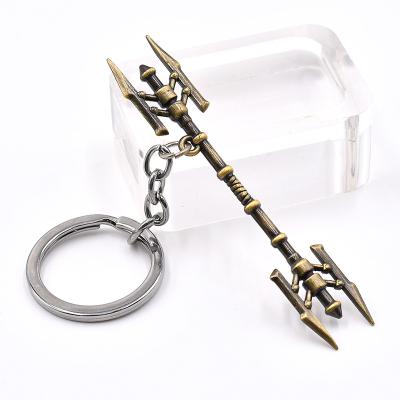 Cina League of Legends Shining Girl Mini Metal Law staff Keychain display Item Ornaments Toy Gift for boy in vendita