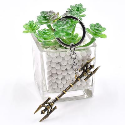 Cina League of Legends Shining Girl Mini Metal Law staff Keychain display Item Ornaments Toy Gift for boy in vendita