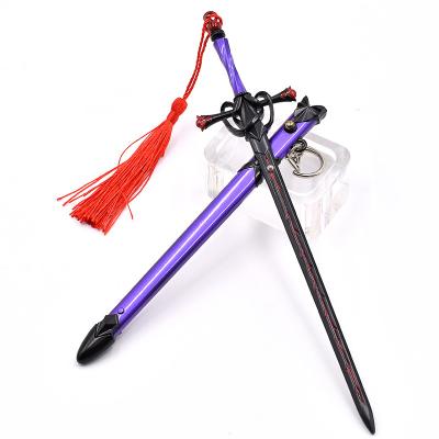 Cina Katanas Fate Stay Night Joan Of Arc Mini Metal Sword Keychain 22Cm For Cosplay Gift Toys Art in vendita