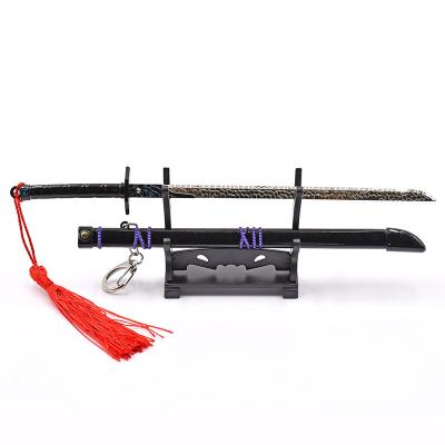 Cina Anime Assassin 567 popular character exclusive outfit katana Metal crafts black sword keychain gift decoration in vendita