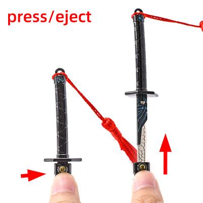 Cina Anime Assassin 567 popular character exclusive outfit katana Metal crafts black sword keychain gift decoration in vendita