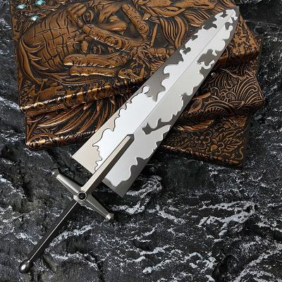 Cina Custom Asta-Black Clover 33cm large size Metal crafts Sword Decorative art Gift Samurai Sword Zinc alloy material silver in vendita