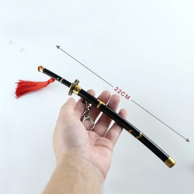 Cina Lega di un pezzo di Keychain Sword Zinc del modello di Zoro Yubashiri 3D in vendita