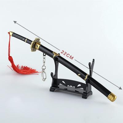 Cina Lega di un pezzo di Keychain Sword Zinc del modello di Zoro Yubashiri 3D in vendita