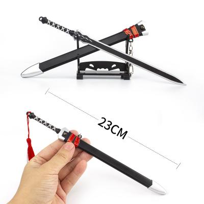 Cina La spada Art Online Yuuki Zinc Alloy automatico espelle Mini Sword Keychain in vendita
