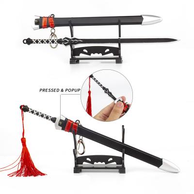 Cina La spada Art Online Yuuki Zinc Alloy automatico espelle Mini Sword Keychain in vendita