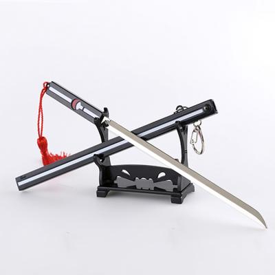 中国 3Dモデルキーホルダーの剣のNarutu Sasukeの黒小型Katana キーホルダー 販売のため