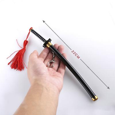 Cina La doppia placcatura candeggia la spada Keychains di Bankai annerisce 22CM in lega di zinco in vendita