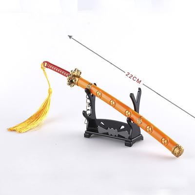 Cina Guarnitura Mini Katana in lega di zinco di chiave della spada del candeggiante di Sakura 22CM in vendita