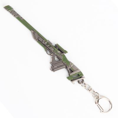 Cina Macchina tripla a catena chiave in lega di zinco di leggende dell'apice della pistola 11CM in vendita