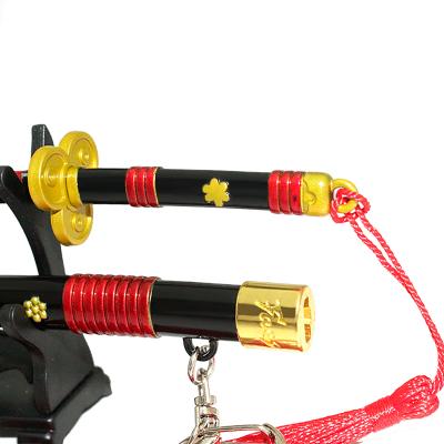 Cina Modello di un pezzo Keychain Sword Mini Katana del nero 3D di Zoro Enma in vendita