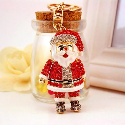 Cina Gli accessori dell'anello portachiavi di Crystal Santa Claus Snowman Metal Knick Knacks ornano i pendenti in vendita