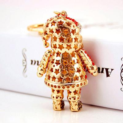 Cina Gli accessori dell'anello portachiavi di Crystal Santa Claus Snowman Metal Knick Knacks ornano i pendenti in vendita