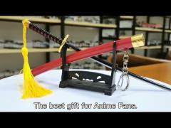 Demon Slayer Tsugikuni Yoriichi Nichirin Anime Katana portachiavi spada 22 cm