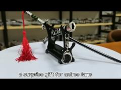 Portachiavi Anime Sword Demon Slayer Shinazugawa Sanemi Nichirin Mini Katana