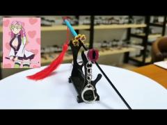 22cm Demon Slayer Sword keychain Mini Kanroji Mitsuri Anime Katana Metal