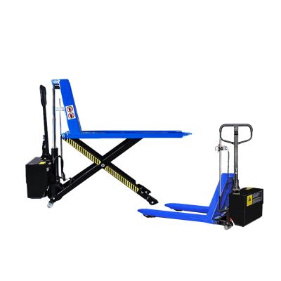 China Electric Scissor Lift Pallet Truck 1.5 Ton Load 750mm Lifting Height Electric Lifting Design Maintenance Free Battery for sale