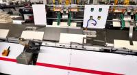 China High Speed Book Block End Sheet Gluing Machine 450x310mm 30books/min Automatic Strip Glue Applicator for sale