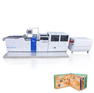 China HX450C Children Board Book Cover Casing In Machine Designed for Board Book Covering with Mechanical Roller to Prevent Cover Scratches for sale